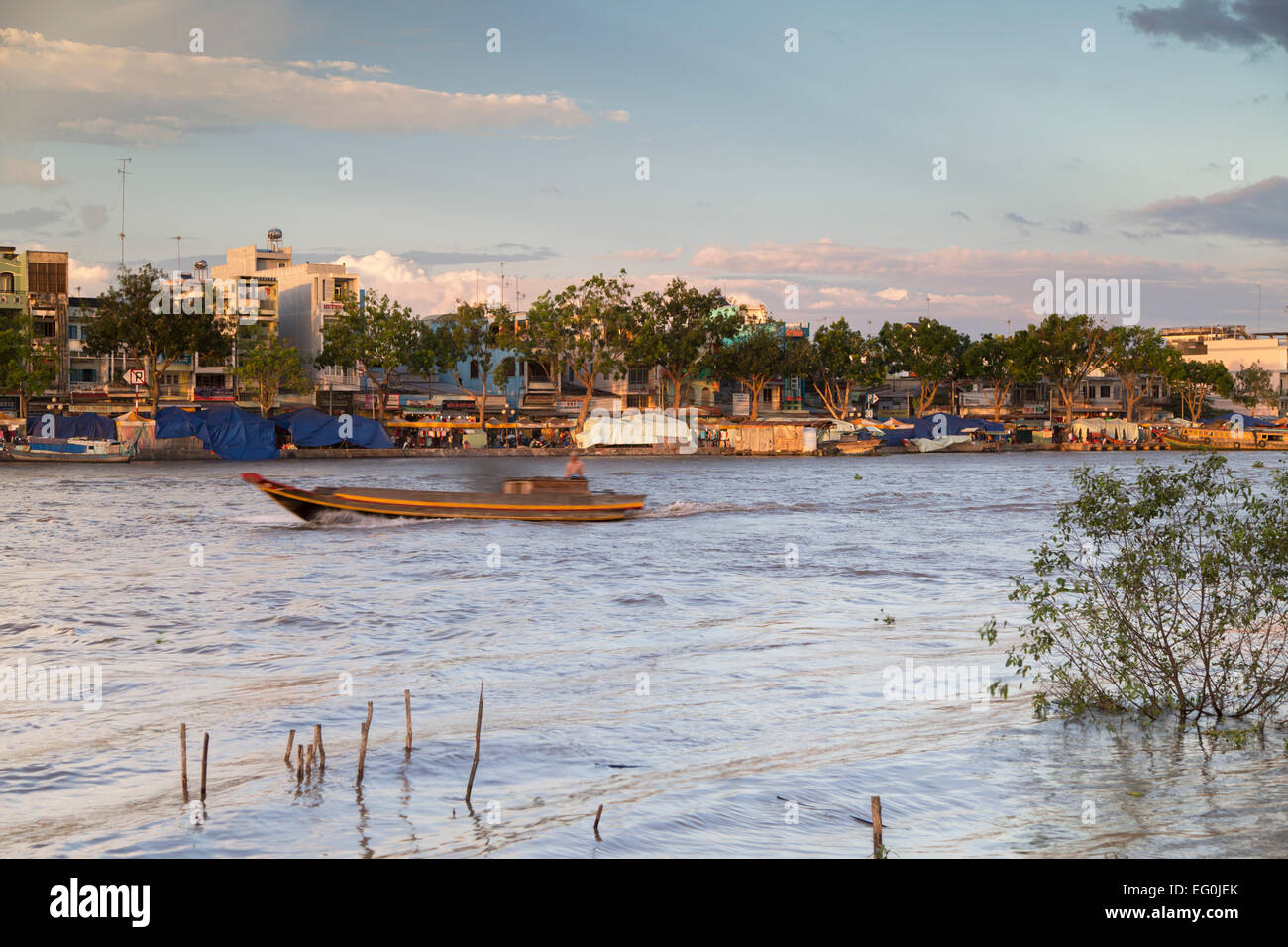 Vietnam river delta river barge hi-res stock photography and images - Alamy