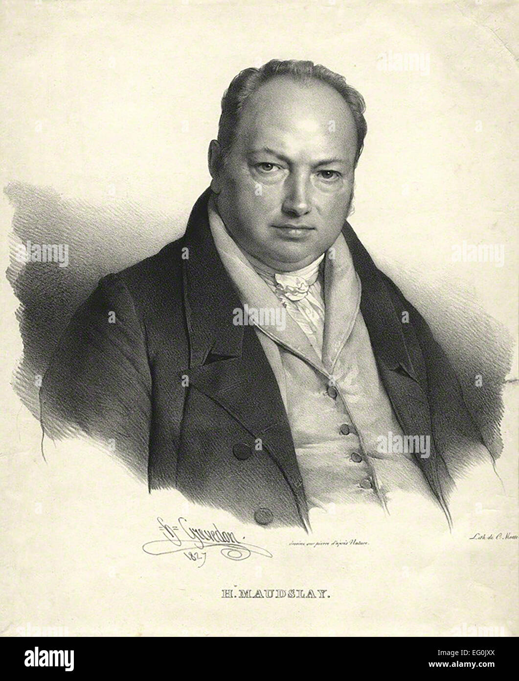 HENRY MAUDSLEY (1771-1831) English machine tool inventor in an 1827 ...