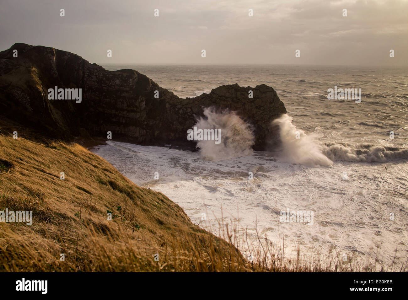 UK, England, Dorset, Severe storm at Durdle Door Stock Photo - Alamy