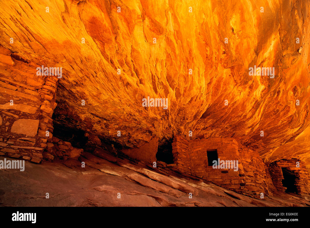 USA, Utah, House on Fire - Mule Canyon Stock Photo - Alamy