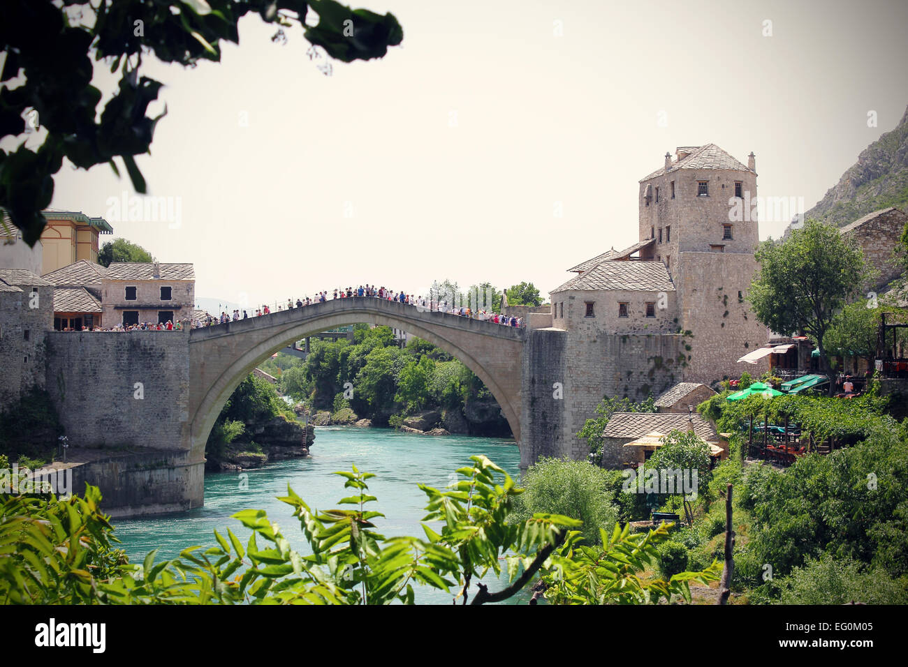 Mostar bridge people hi-res stock photography and images - Alamy