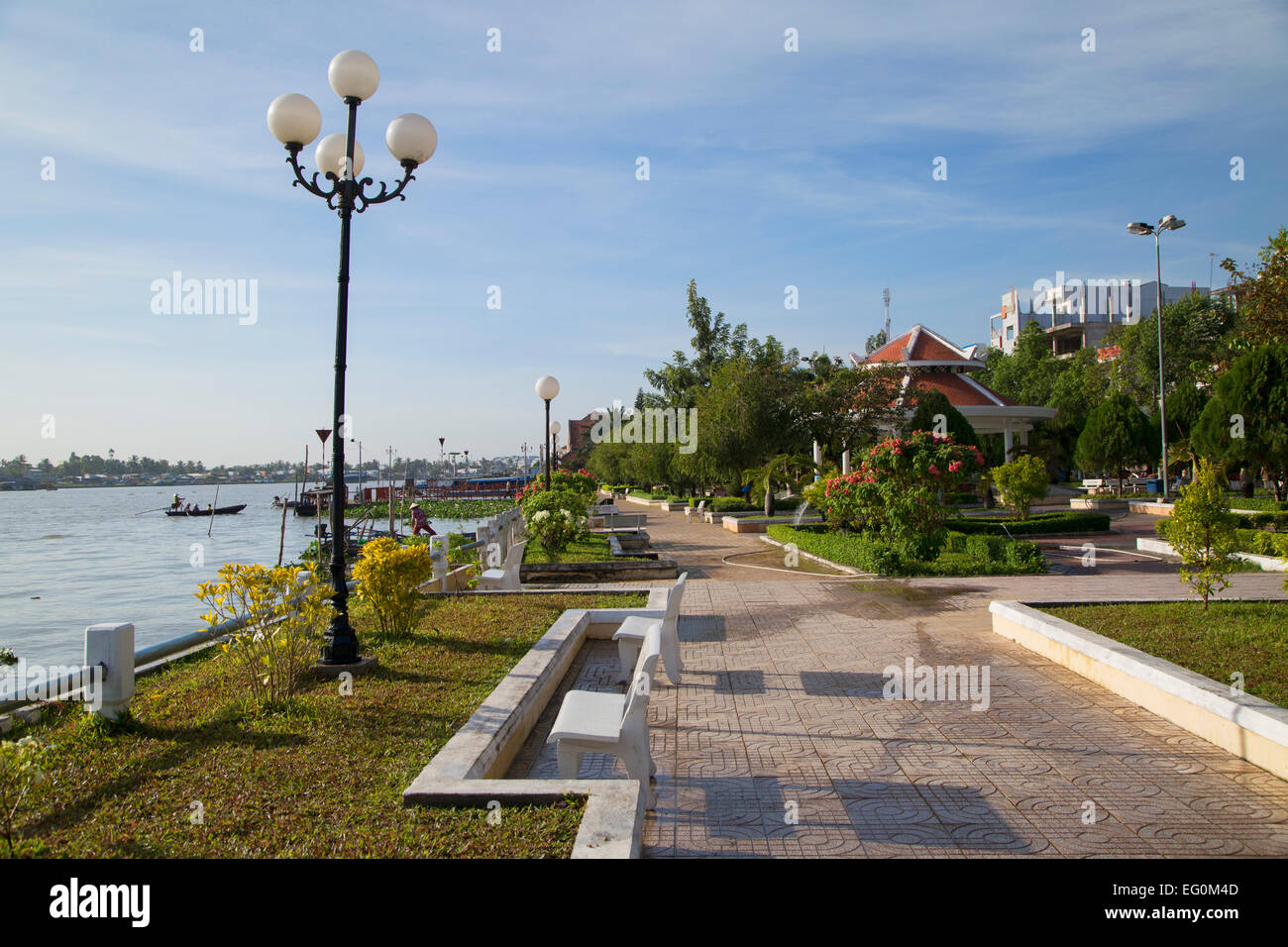 Riverside waterfront, Can Tho, Mekong Delta, Vietnam Stock Photo - Alamy