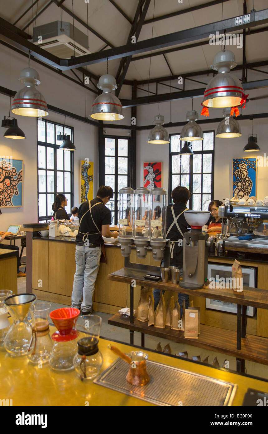 The Workshop cafe, Ho Chi Minh City, Vietnam Stock Photo - Alamy