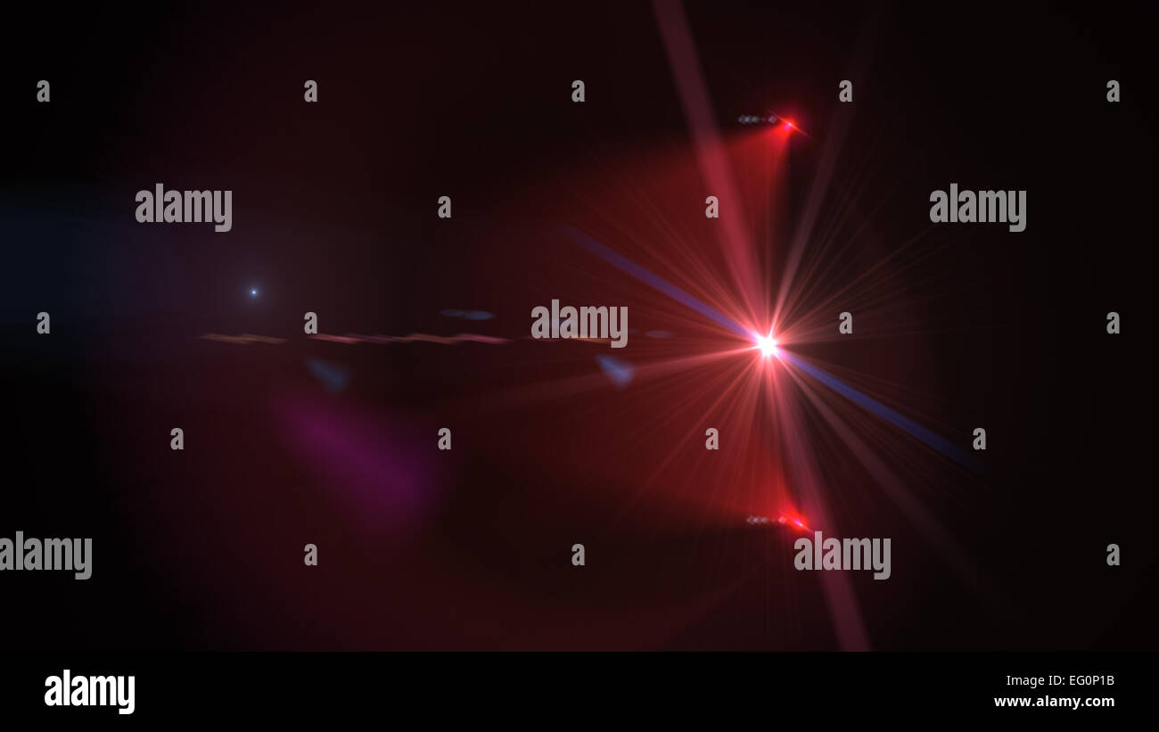 star with lens flare and bokeh effect made in 3d software Stock Photo ...
