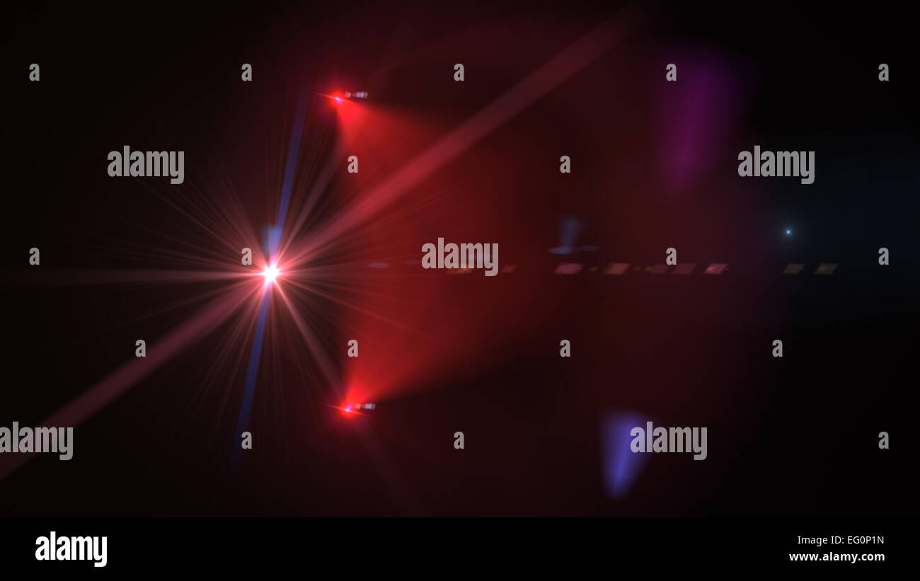 star with lens flare and bokeh effect made in 3d software Stock Photo ...