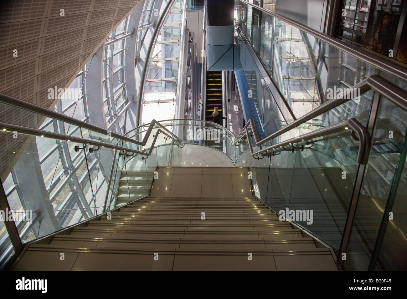Dubai Metro staircase Stock Photo - Alamy