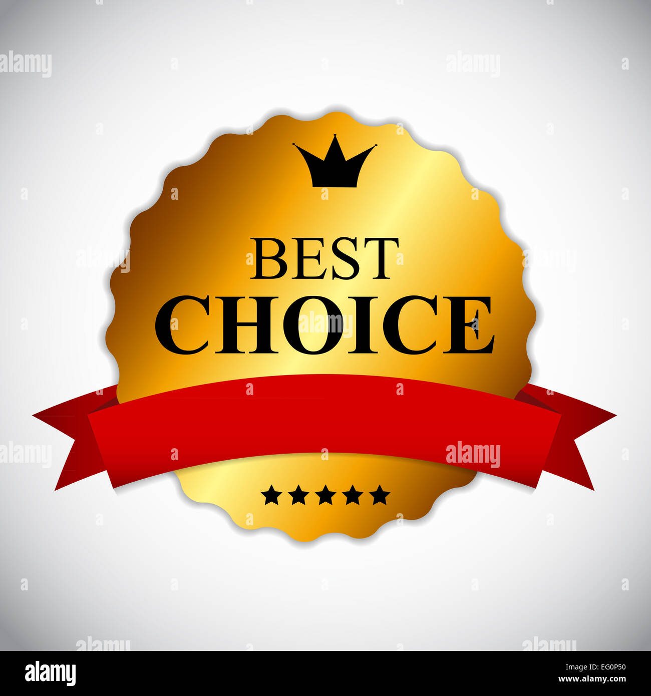 Best Choice Label with Ribbon Vector Illustration Stock Photo - Alamy