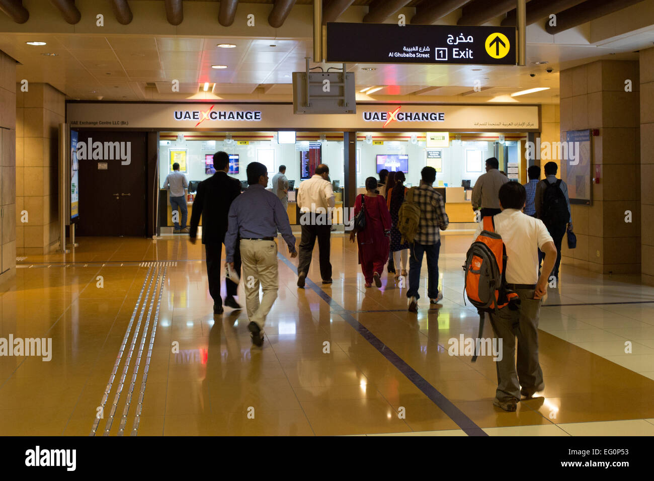 Dubai Metro at Al Ghubaiba Station, Green Line, Dubai UAE Stock Photo ...