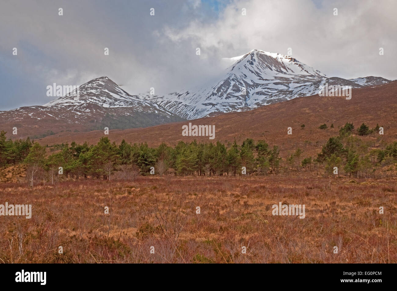Storm clouds gathering over Beinn Eighe in Torridon Stock Photo - Alamy