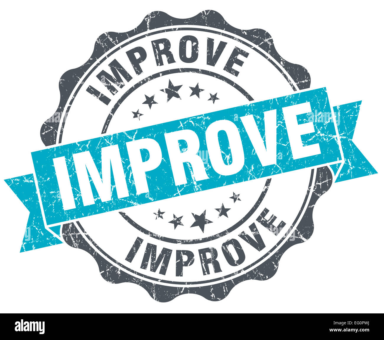 improve vintage turquoise seal isolated on white Stock Photo - Alamy