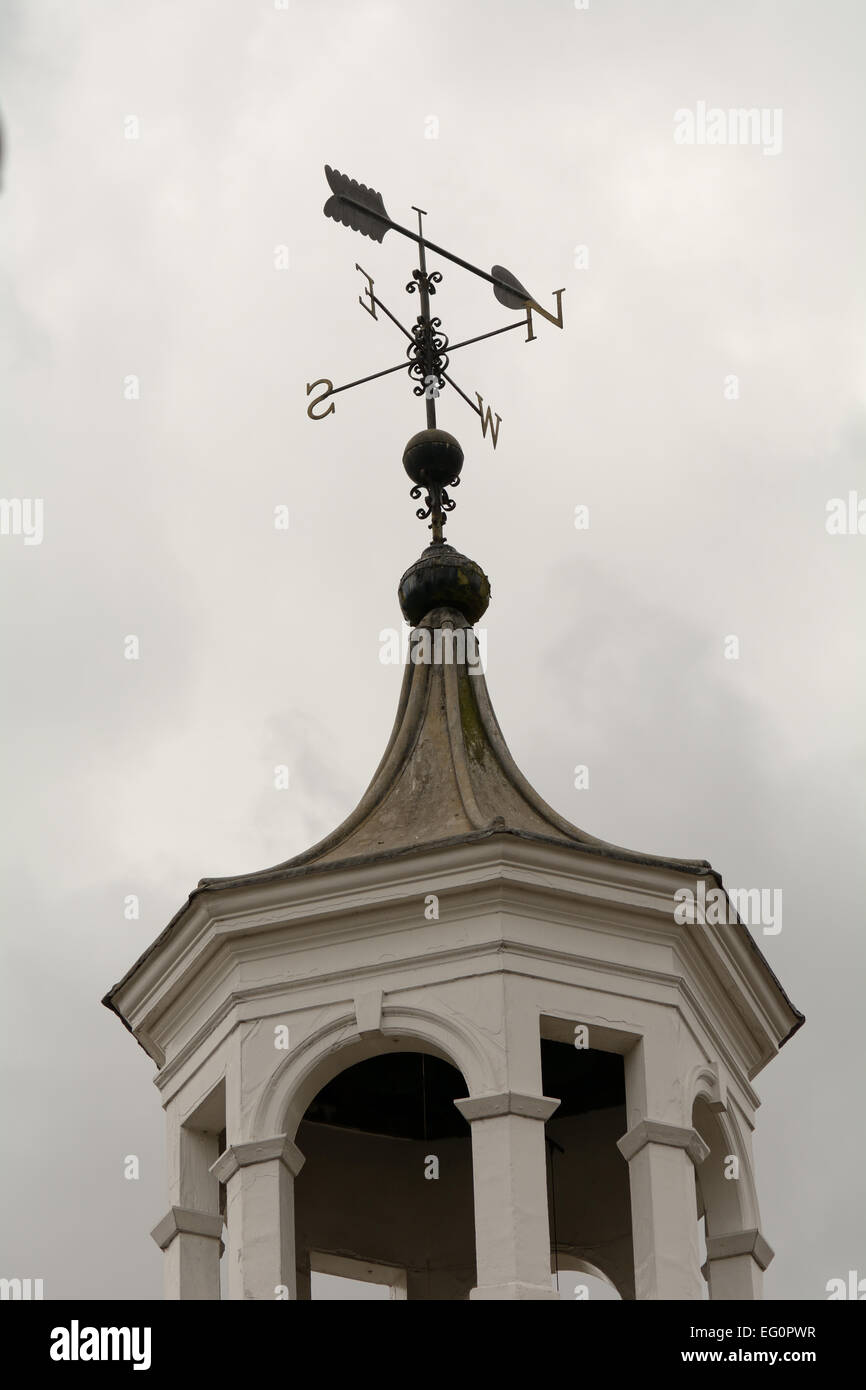 Weather vane on top of tower Stock Photo - Alamy