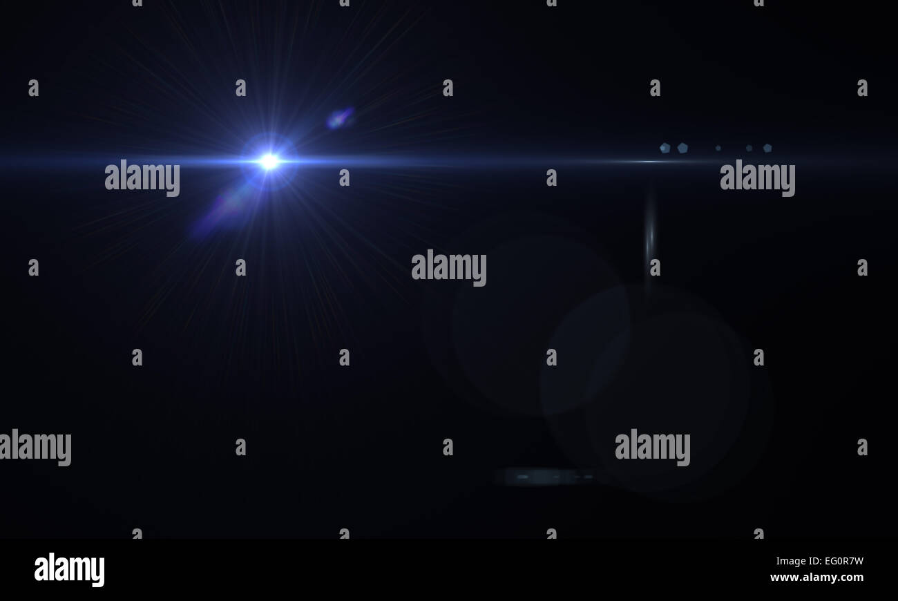 star with lens flare and bokeh effect made in 3d software Stock Photo ...