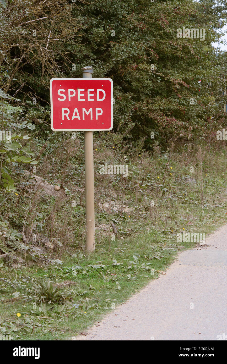 Speed ramp sign and signpost Stock Photo - Alamy
