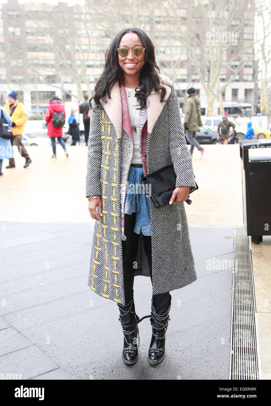 Shiona Turini arriving at the BCBG runway show in New York City - Feb ...