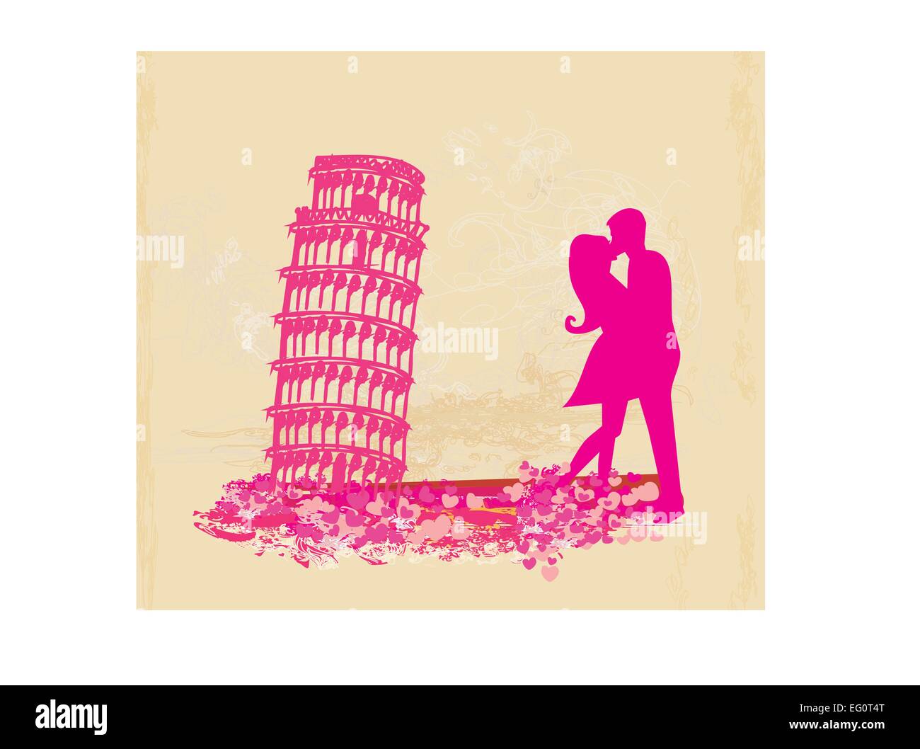 Pisa Tourists Tower Stock Vector Images Alamy