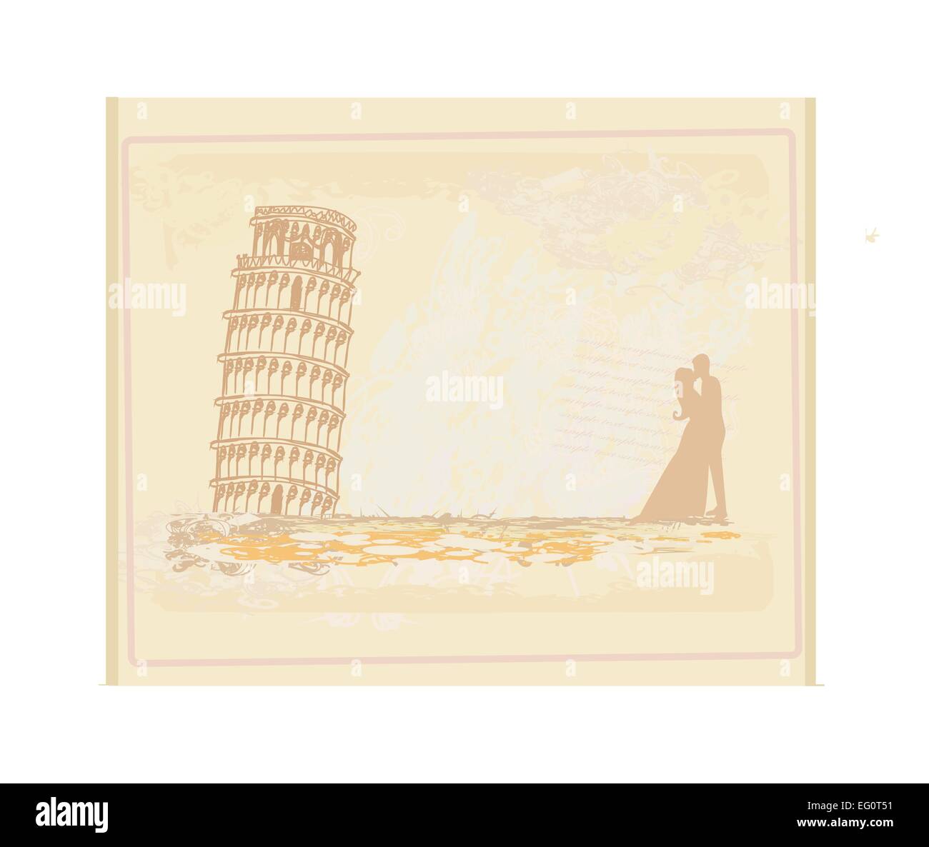 Pisa Tourists Tower Stock Vector Images Alamy