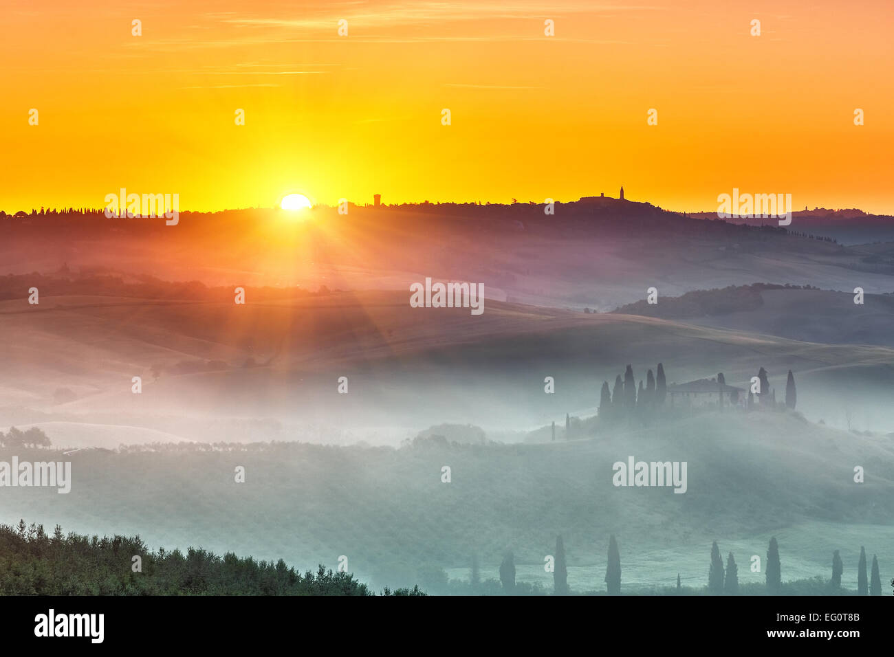 Tuscany sunrise hi-res stock photography and images - Alamy