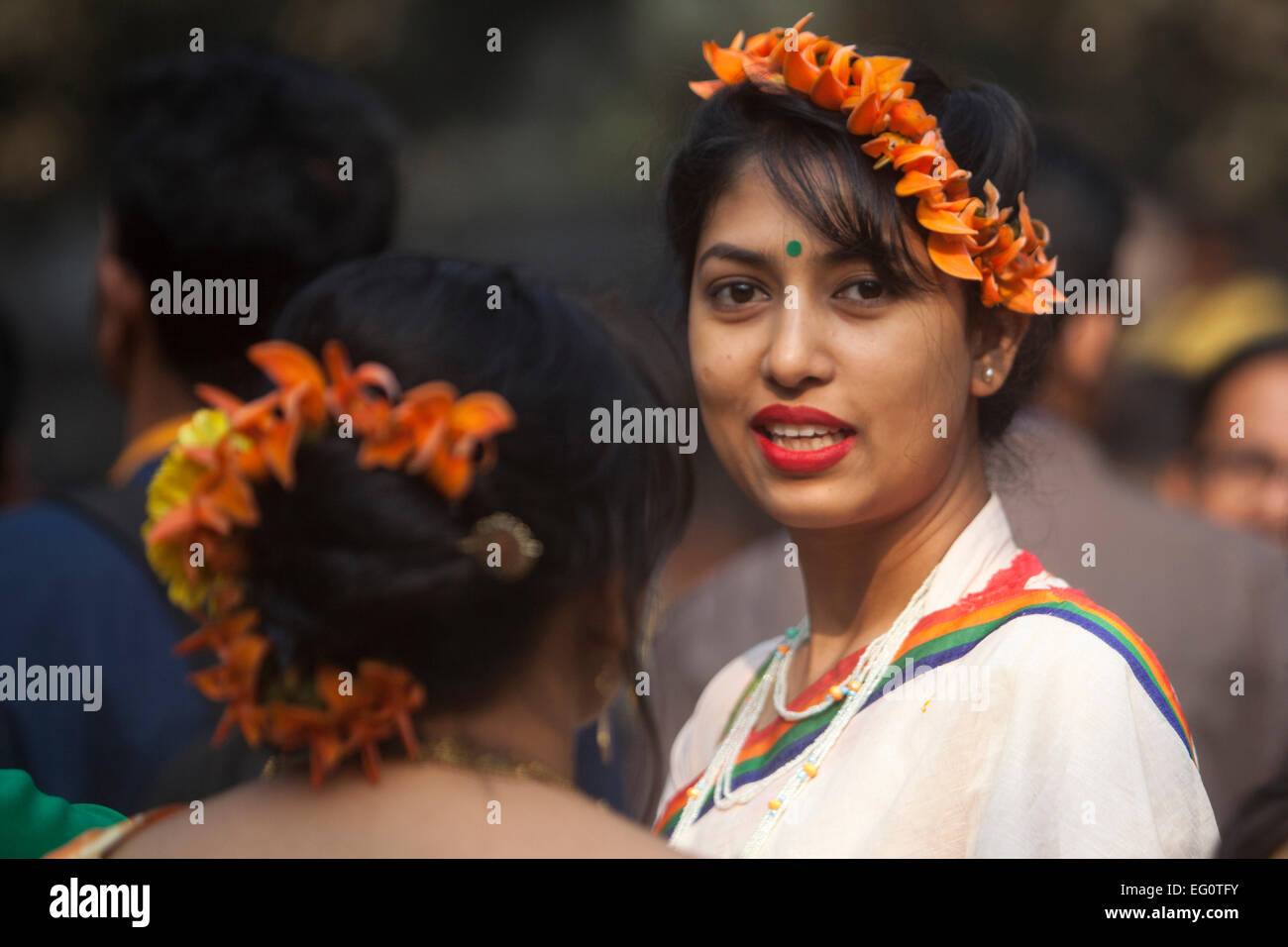 Dhaka, Bangladesh. 13th February, 2015. Bangladeshi people attended the ...