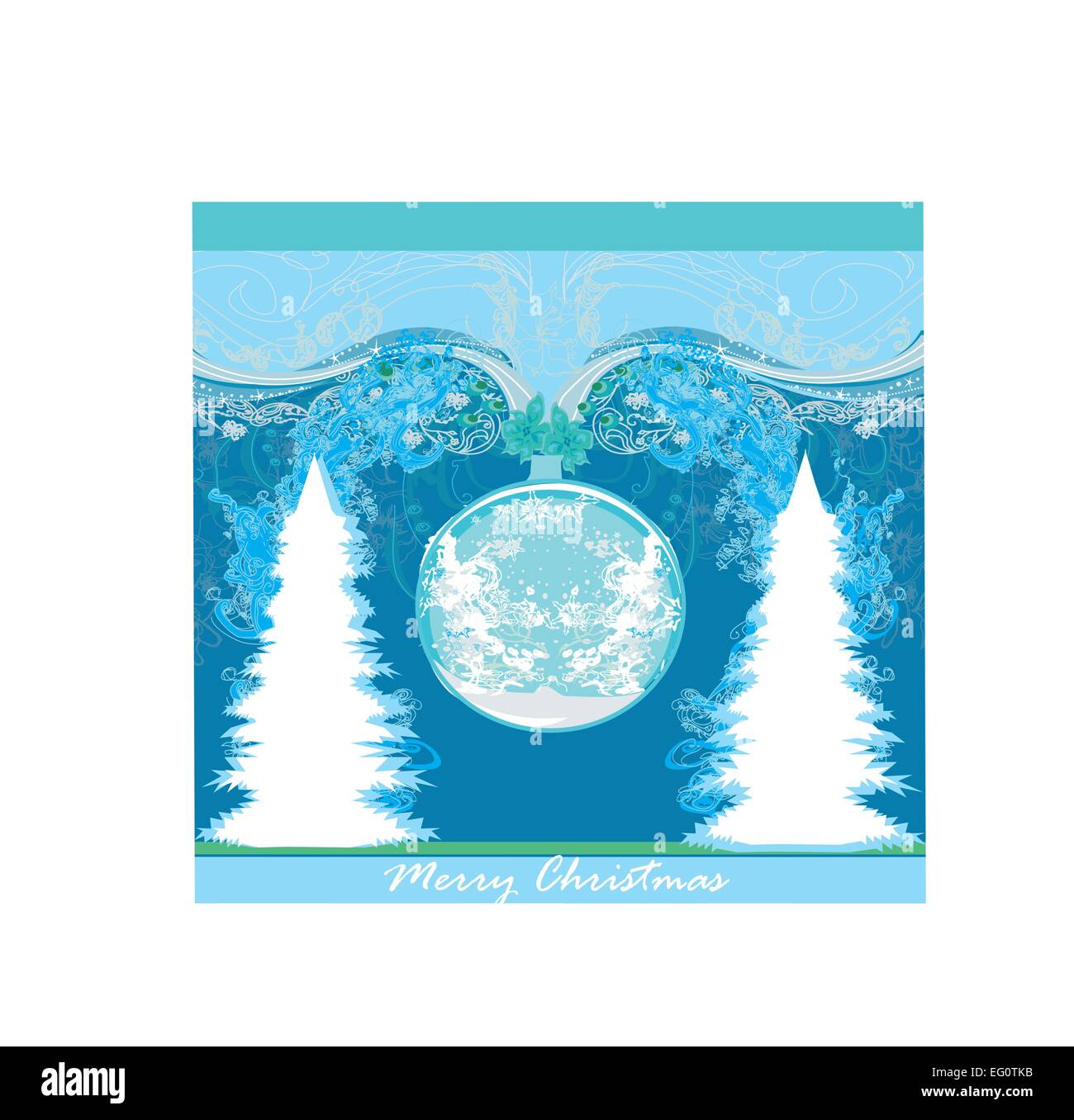 Abstract christmas tree card Stock Vector Image & Art - Alamy