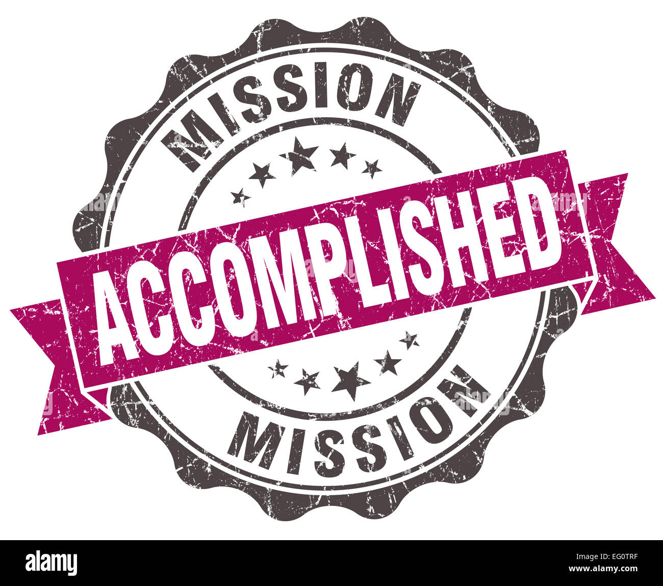 Mission complete red round grunge hi-res stock photography and images - Alamy