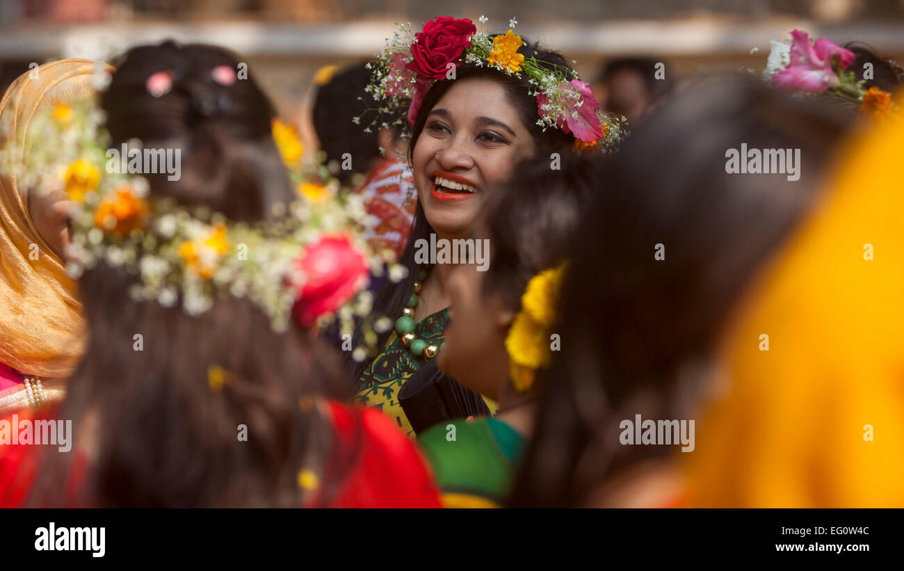 Dhaka, Bangladesh. 13th February, 2015. Bangladeshi people attended the ...