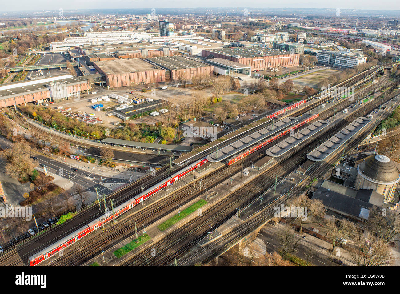 Köln Messe (Congress center) and train station, Cologne, North Rhine ...