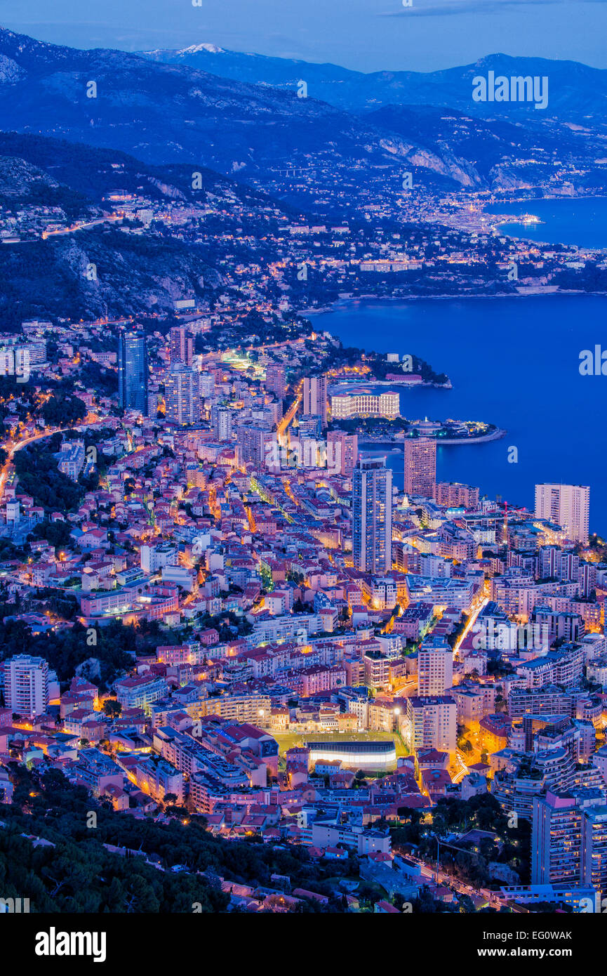 Monaco Principality at sunset Stock Photo - Alamy