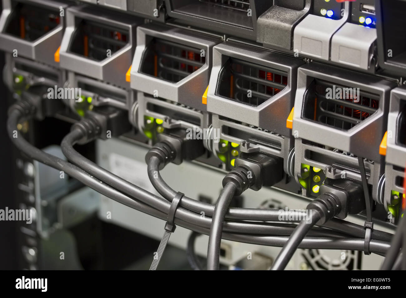 Power Supplies on server in rack. Shot in data center Stock Photo - Alamy