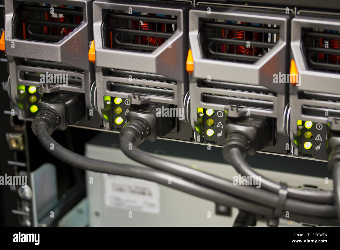 Power Supplies on server in rack. Shot in data center Stock Photo - Alamy