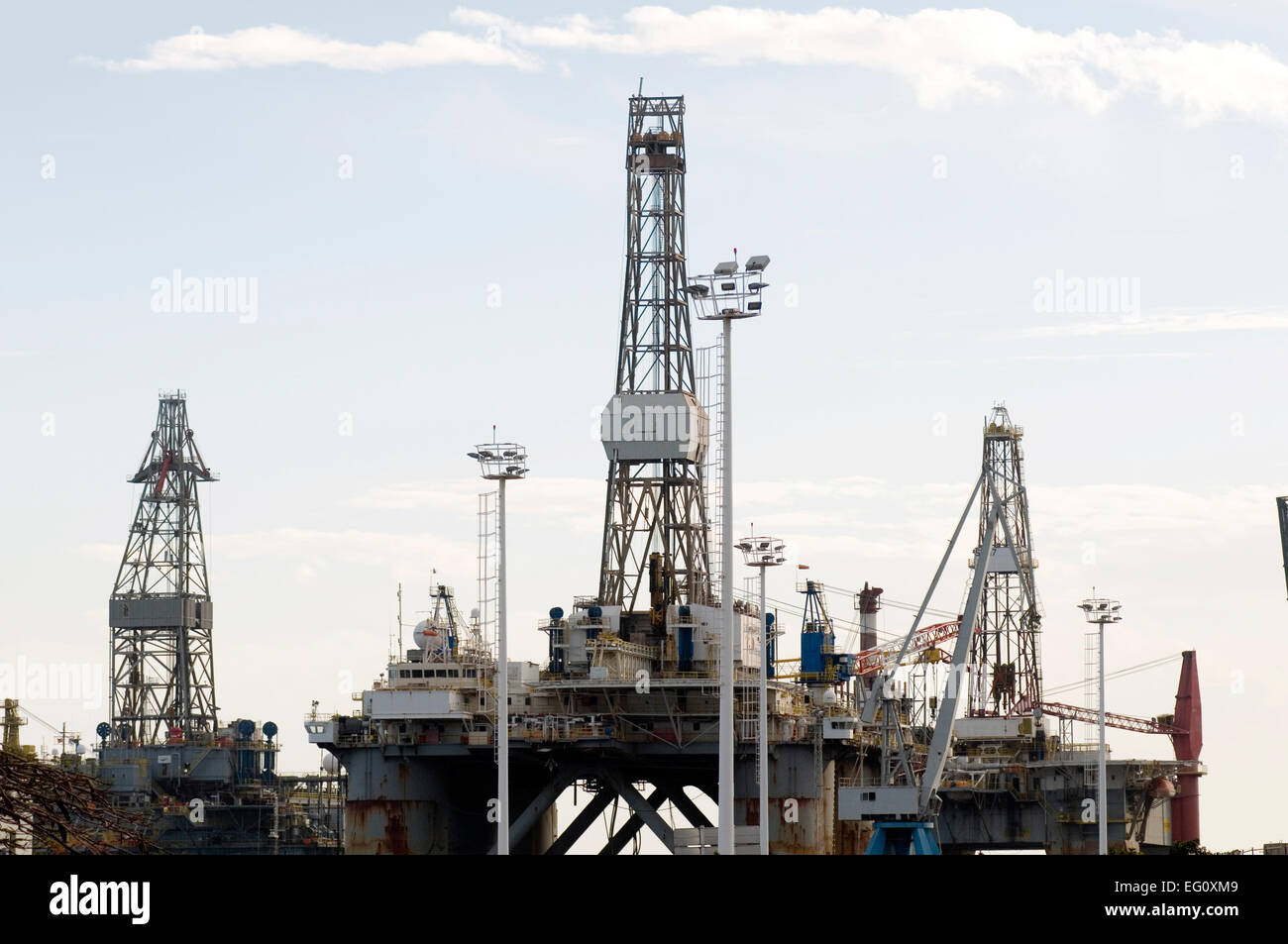 oil drilling rigs drill rig rigs in santa cruz harbor in tenerife derek ...
