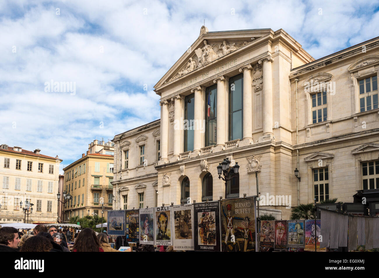 Courthouse, Place du Palais, Old Nice, Alpes-Maritimes Department, Cote ...