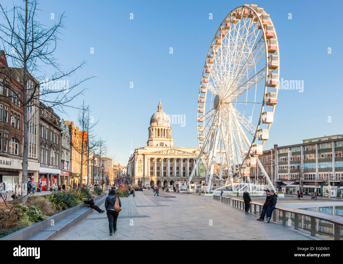 Winter sunshine falling on the Wheel of Nottingham (also known as the ...