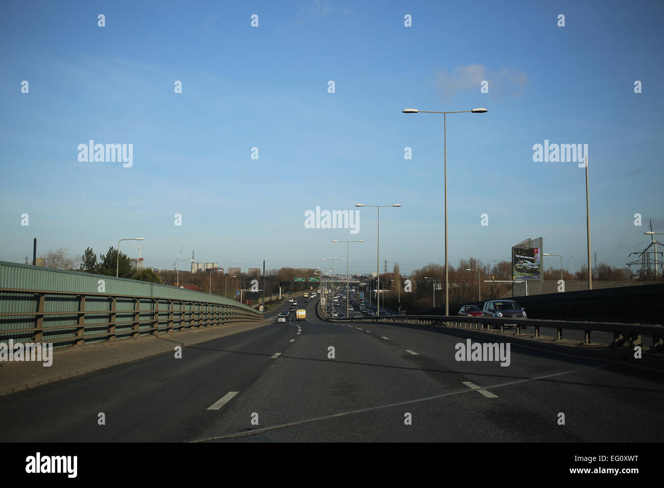 The A13 road near Beckton ski slope Stock Photo - Alamy