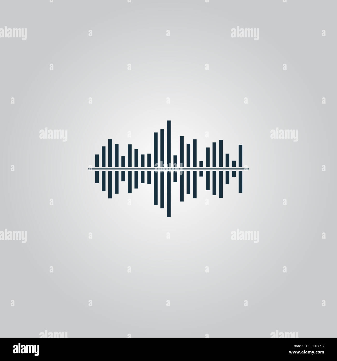 Sound wave icon - vector equalizer music element or symbol Stock Photo ...