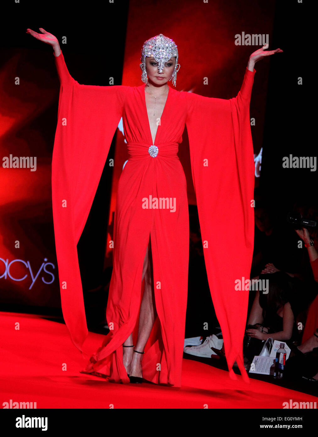 New York, New York, USA. 12th Feb, 2015. Model IRINA PANTAEVA in Marc ...