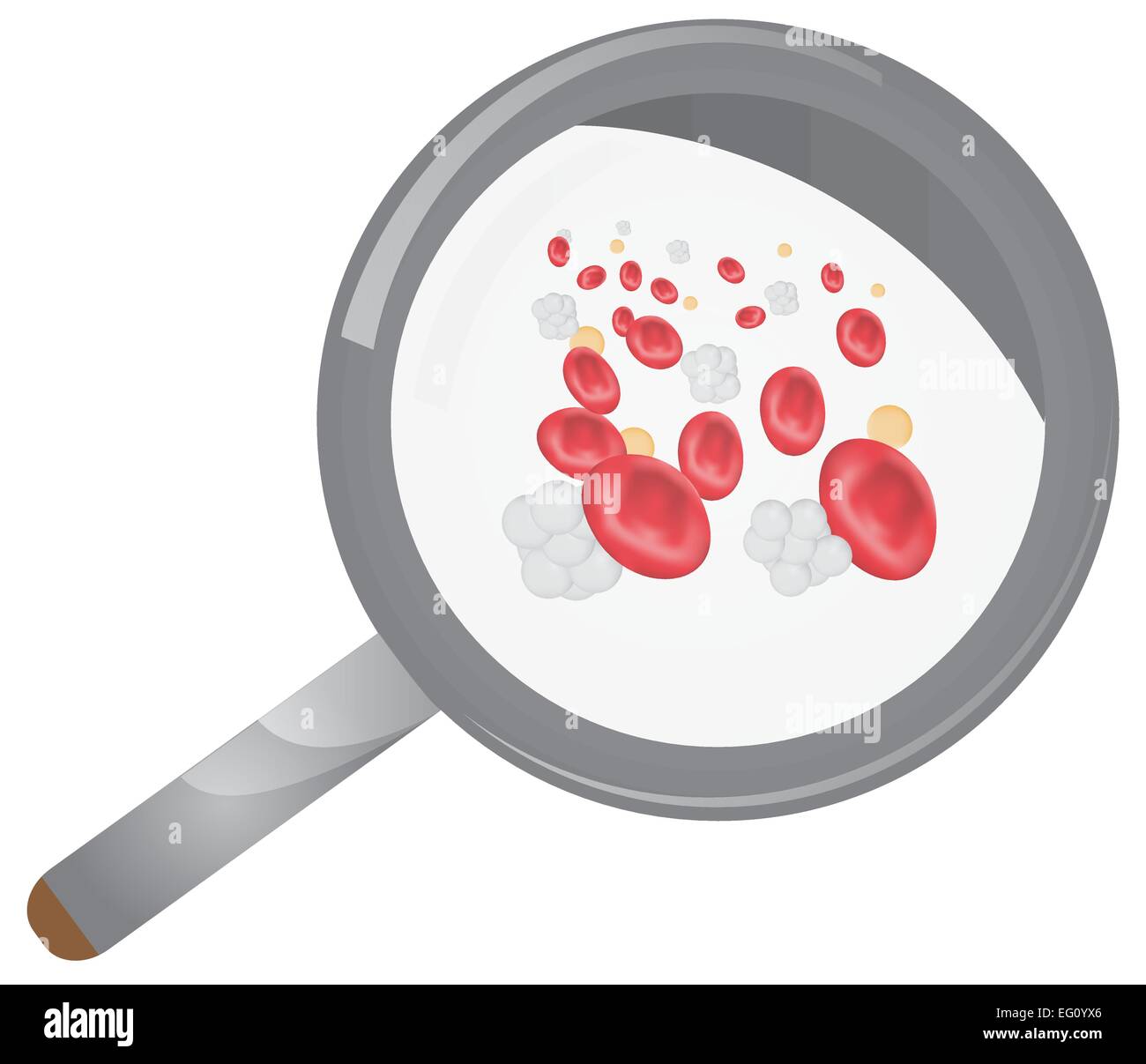 Blood magnifying glass detective Cut Out Stock Images & Pictures - Alamy