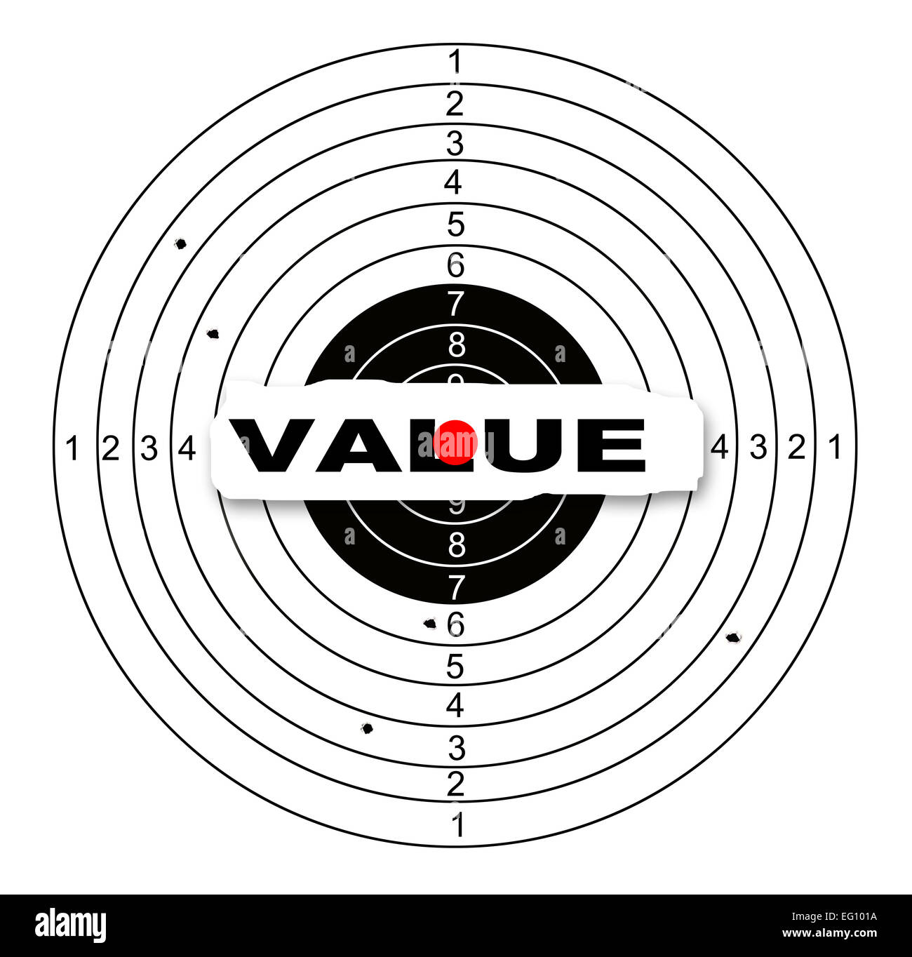 Value target made in 2d software Stock Photo - Alamy