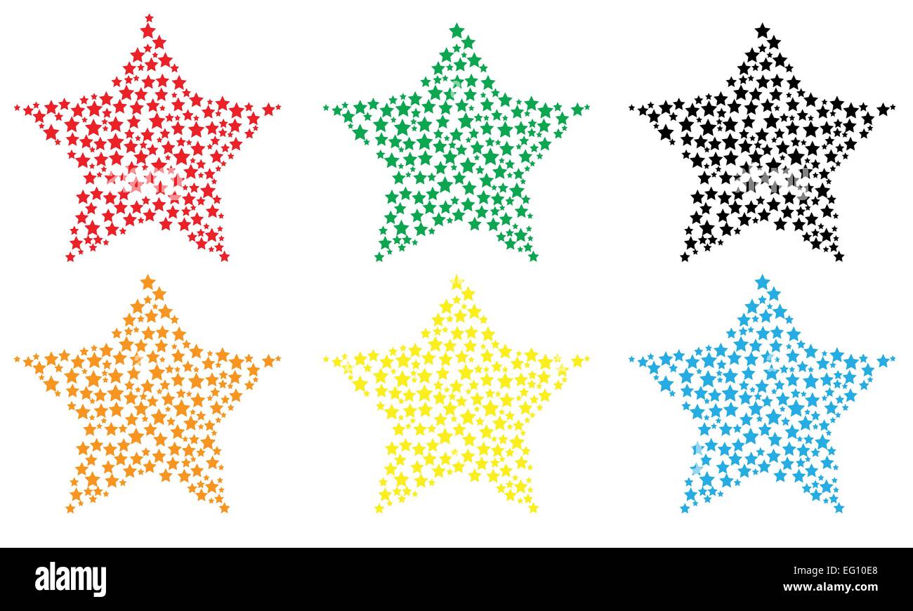 Color Star Pattern Stock Vector Image & Art - Alamy