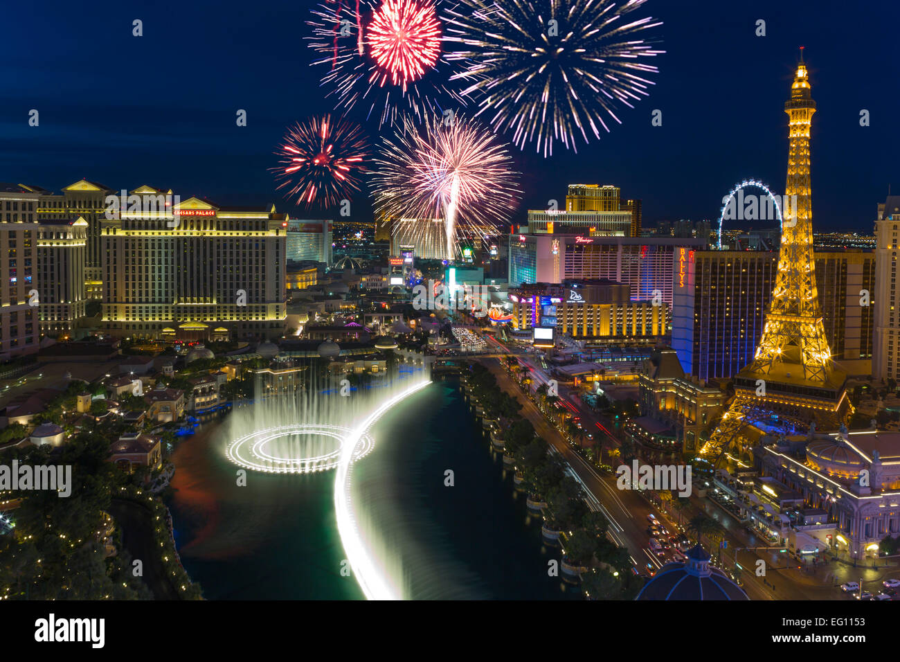 Las vegas fireworks bellagio hi-res stock photography and images - Alamy