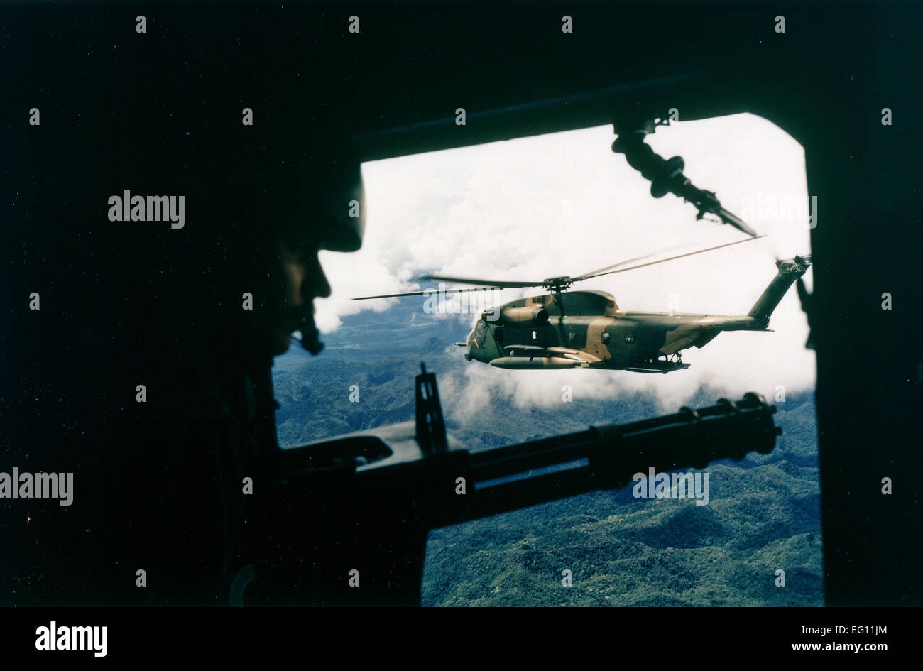 1970s -- A side view of an HH-53 helicopter from the 40th Aerospace ...