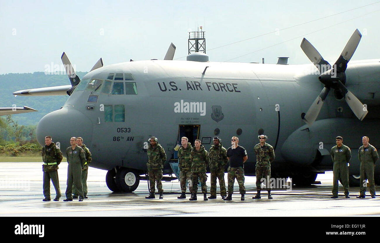 Members of the 37th Airlift Squadron and 86th Maintenance Squadron at ...