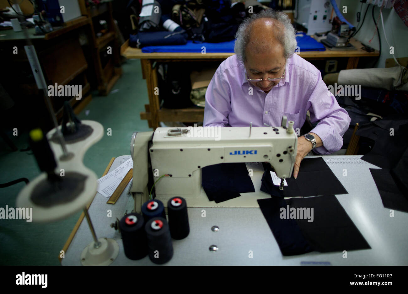 UNITED KINGDOM, London : Tailor Emily Squires poses for a photo inside ...