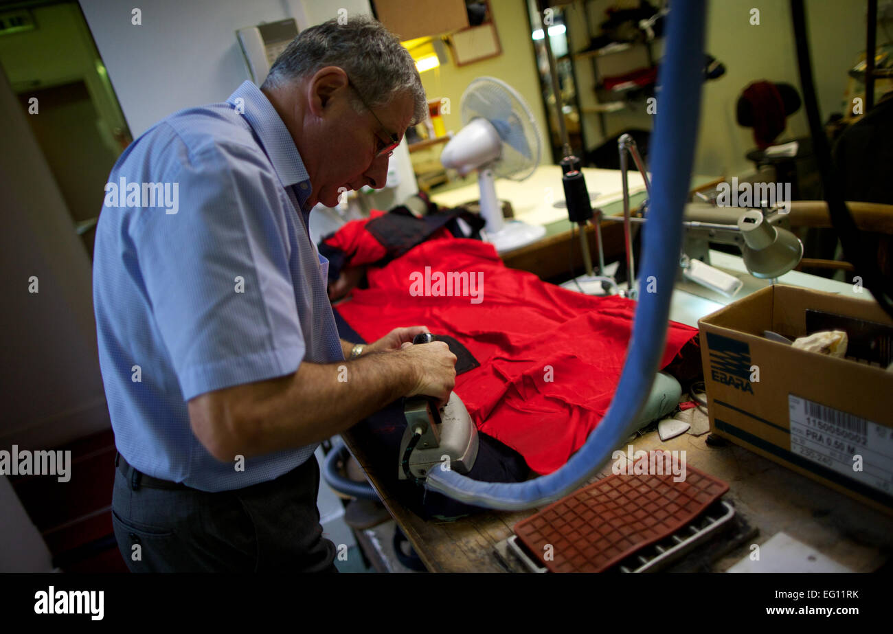 UNITED KINGDOM, London : Tailor Emily Squires poses for a photo inside ...