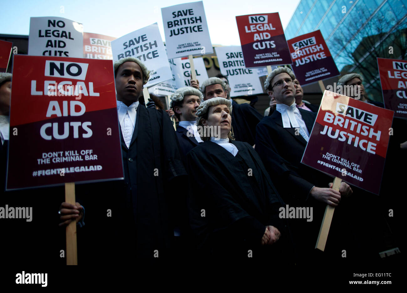 UNITED KINGDOM, London : Members of the British Justice system hold ...