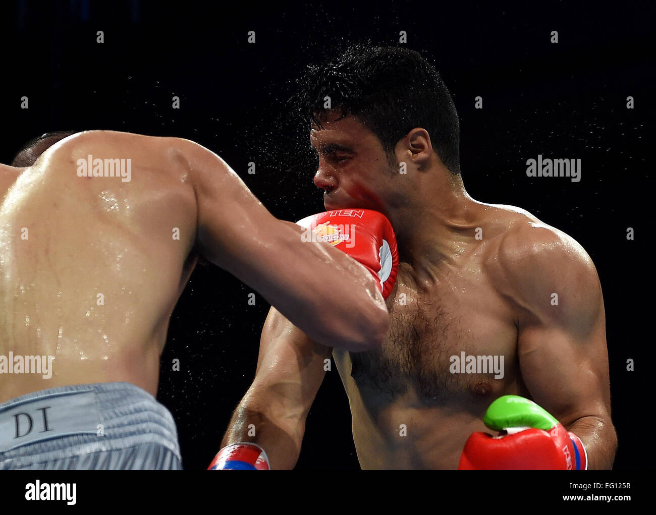 Sanya, China's Hainan Province. 13th Feb, 2015. Zhou Di (L) of China ...