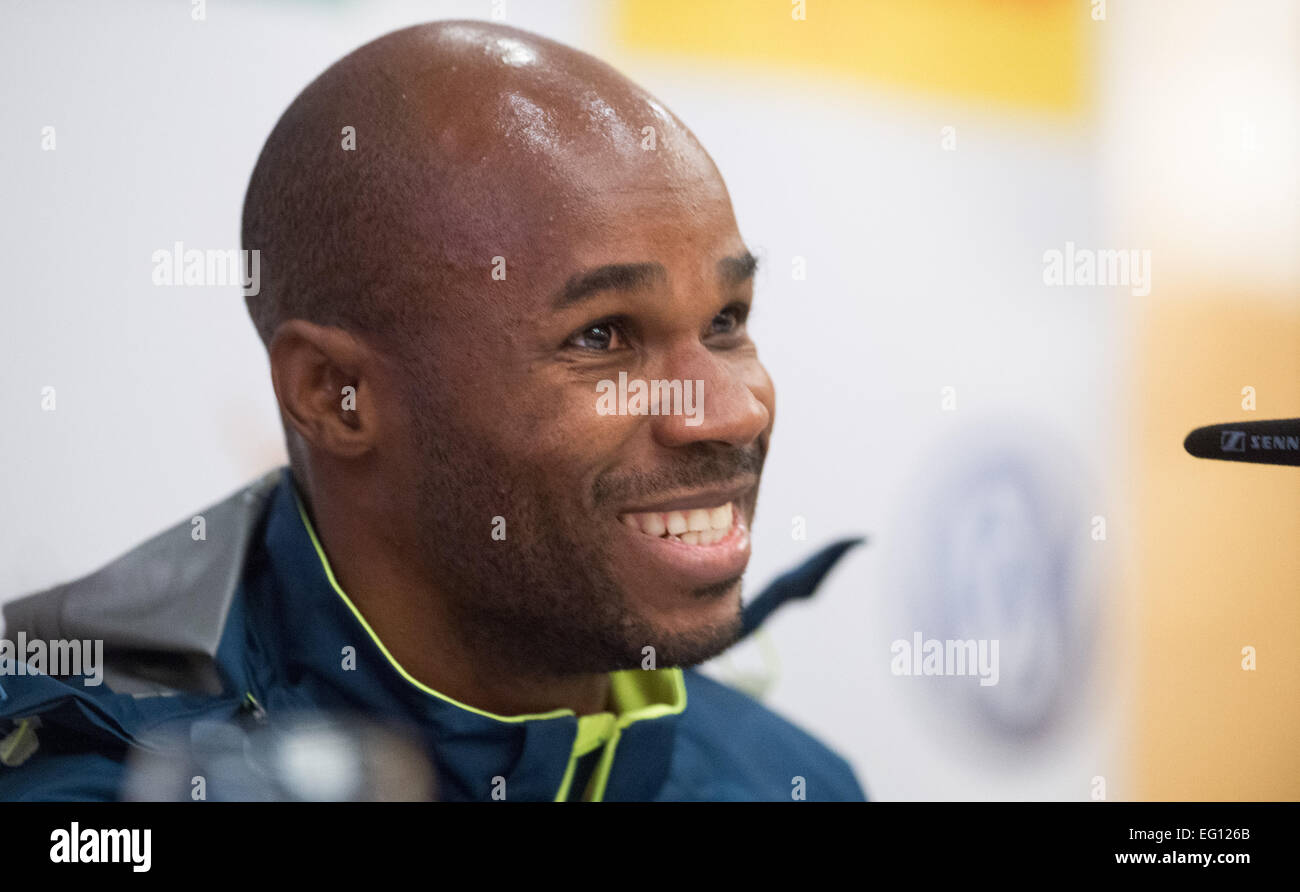 Berlin, Germany. 13th Feb, 2015. Sprinter Kim Collins of St. Kitts and ...