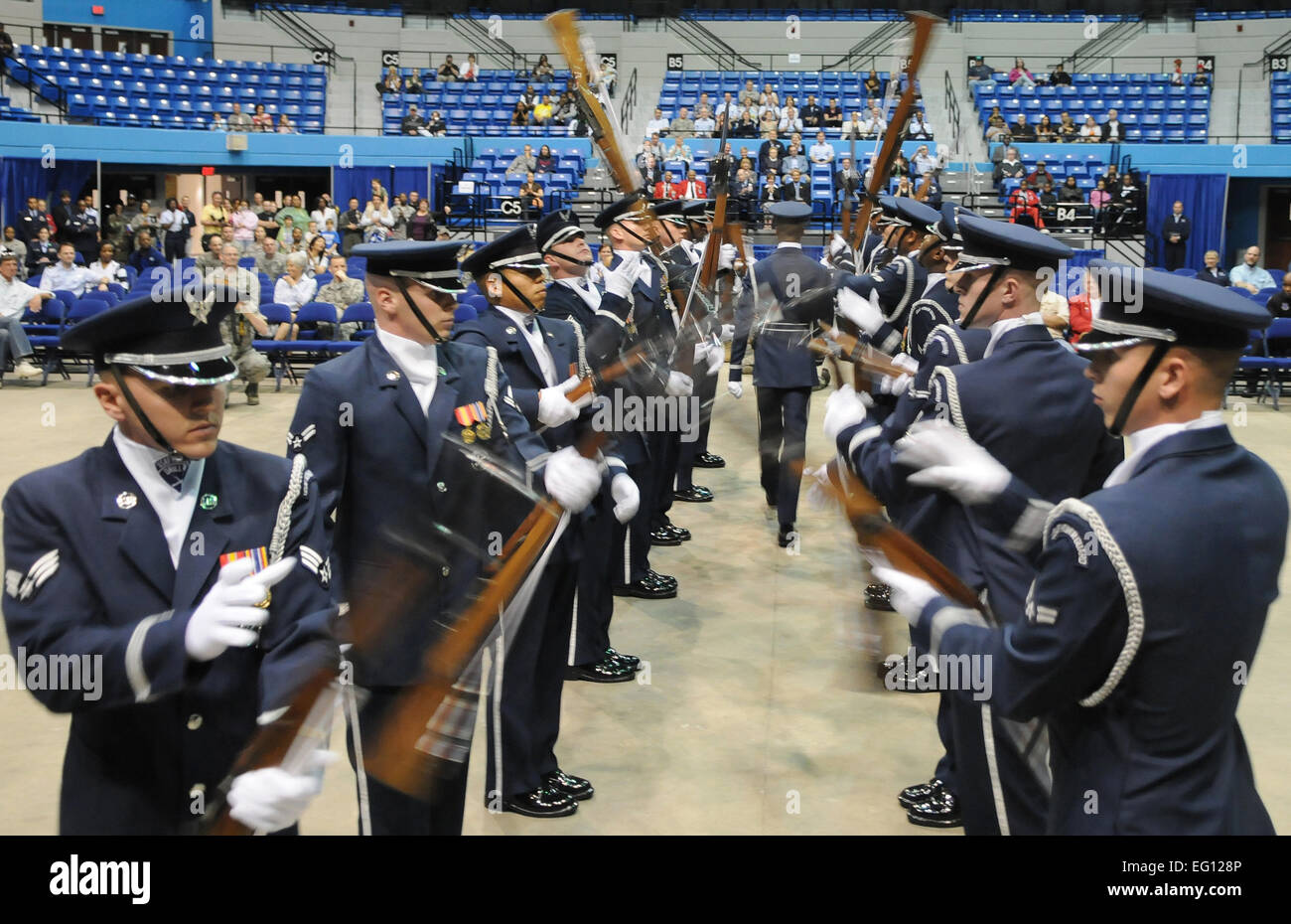The U.S Air Force Drill Team Performs at Hampton University to begin ...