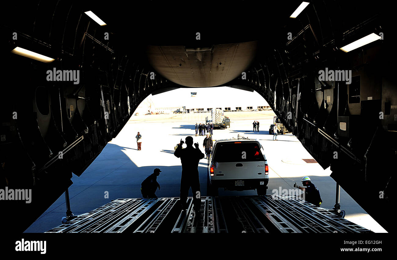 Air Force C-17 Loadmaster Staff Sgt. Benjamin Cato from the 21st ...