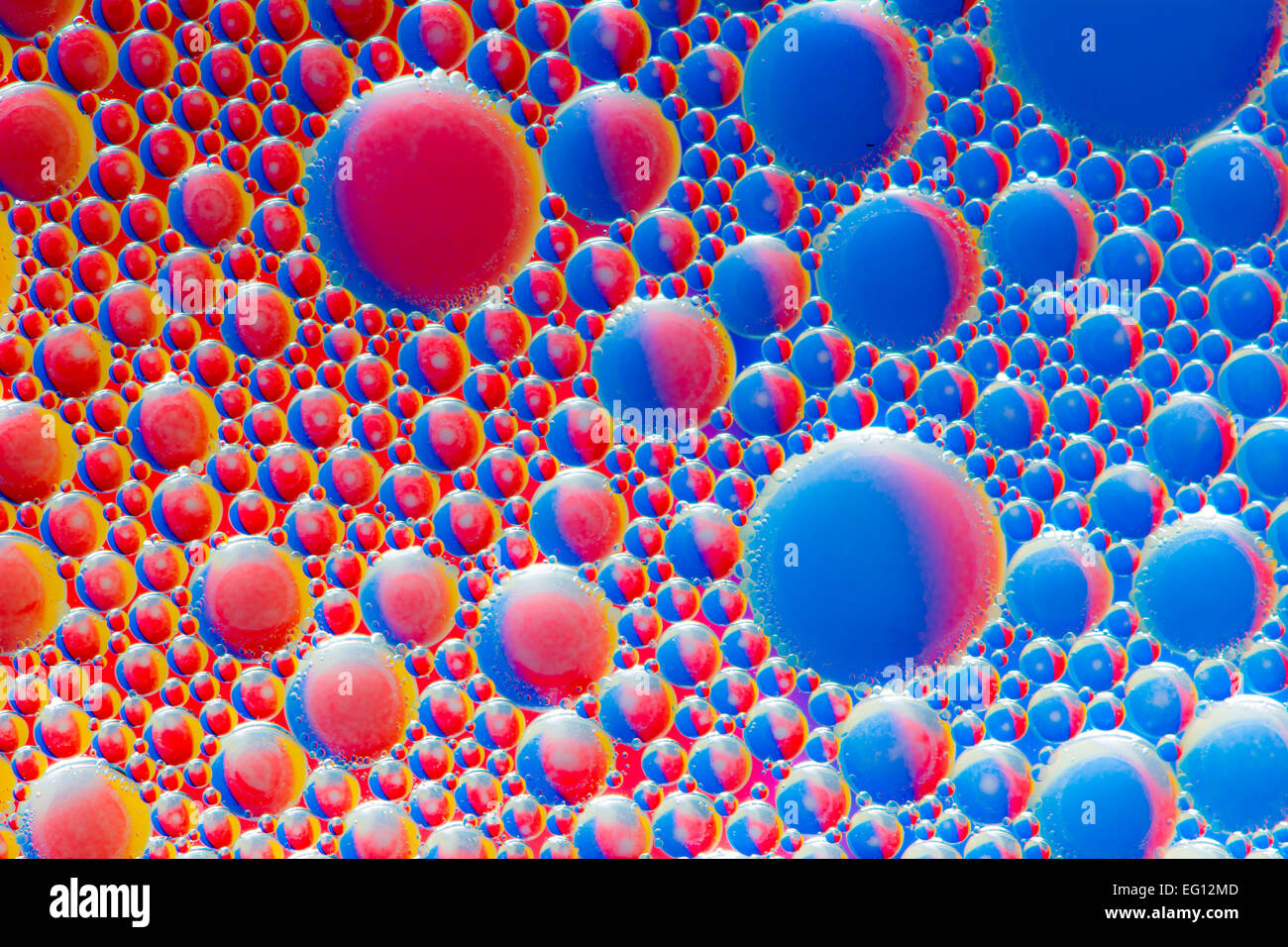 Colorful abstract macro background with oil drops in water Stock Photo ...