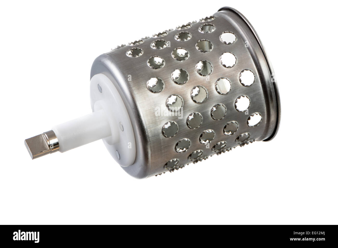 Isolated cylindric drum grater (rotary cheese grater Stock Photo - Alamy
